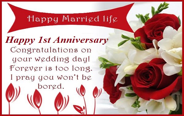 1st Wedding Anniversary Wishes For Husband Wife