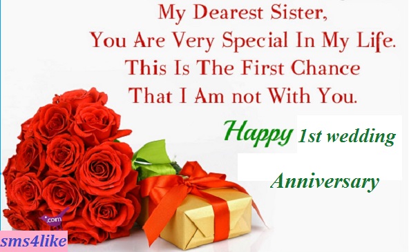 1st Wedding Anniversary Wishes For Sister Brother In Law
